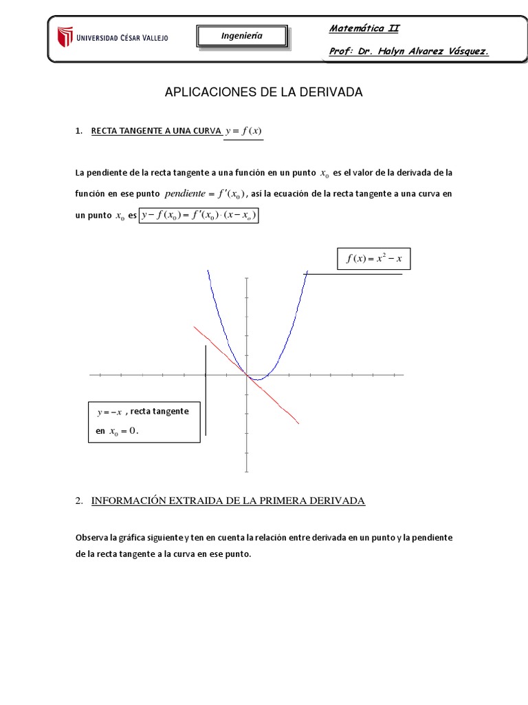 Sesion 3 Aplicaciones de La Derivada | PDF | Derivado | Velocidad