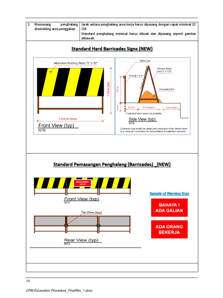 Ukuran Standart Hard Barricade | PDF