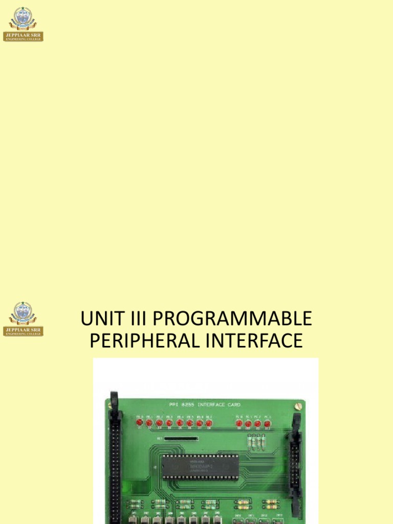 Unit Iii Programmable Peripheral Interface | PDF | Analog To Digital Converter | Computer Hardware