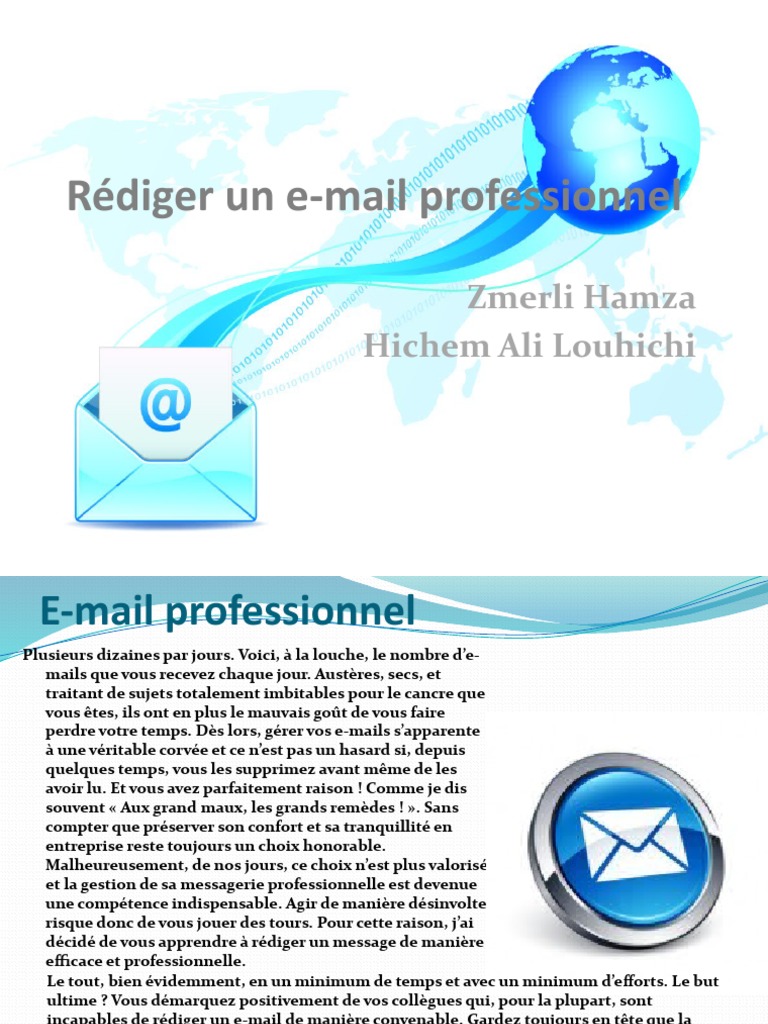 Rédiger Un E-Mail Professionnel | PDF