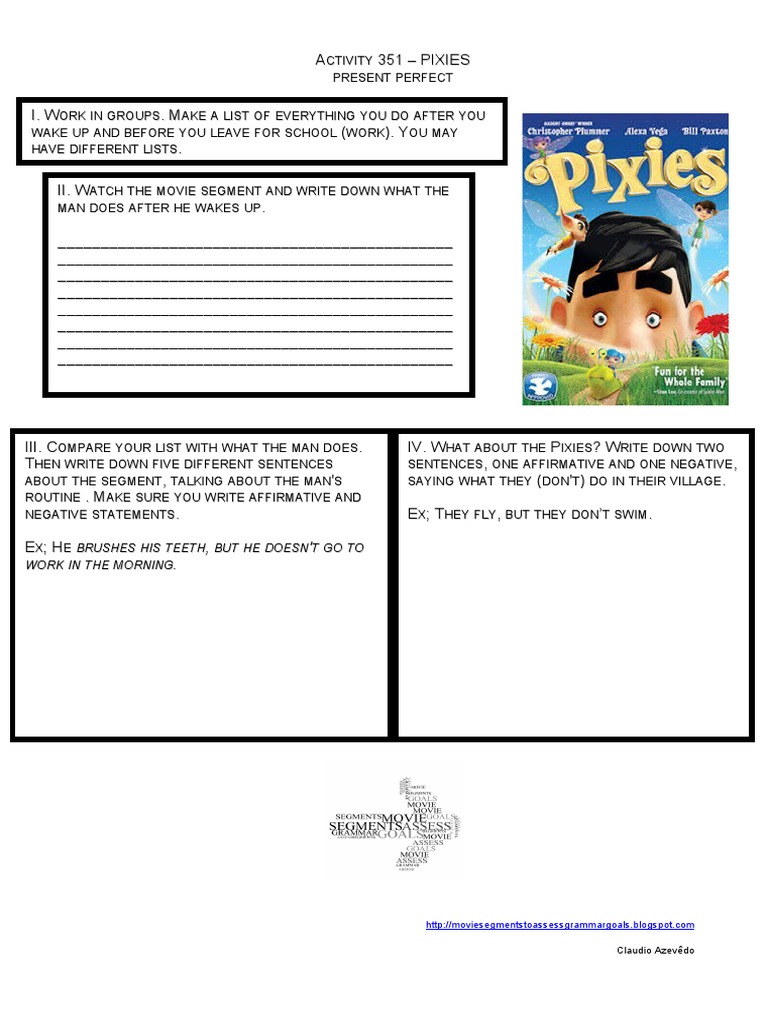 351 Pixies - Simple Present | PDF | Games & Activities