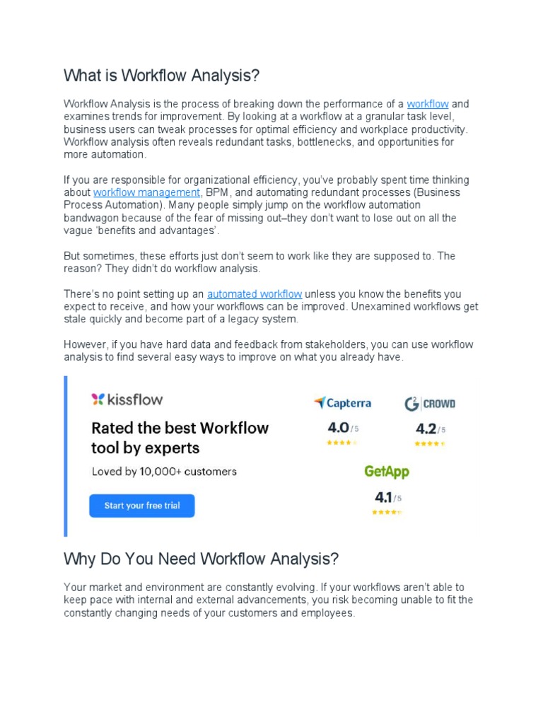 What Is Workflow Analysis? | PDF | Automation | Workflow