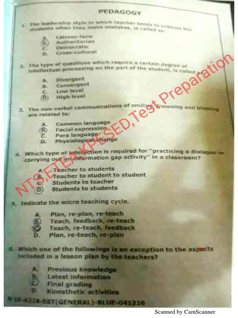 SST General Past Papers by Muhammad Ali 03101190027 PDF | PDF