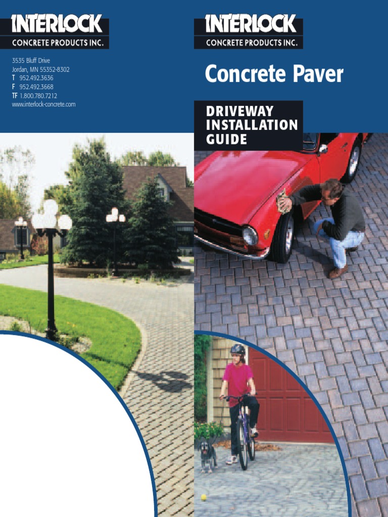 Install Guide Interlock Concrete Paver | PDF | Concrete | Civil Engineering
