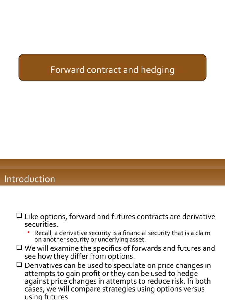 Futures & Forwards for Investors | PDF | Futures Contract | Hedge (Finance)