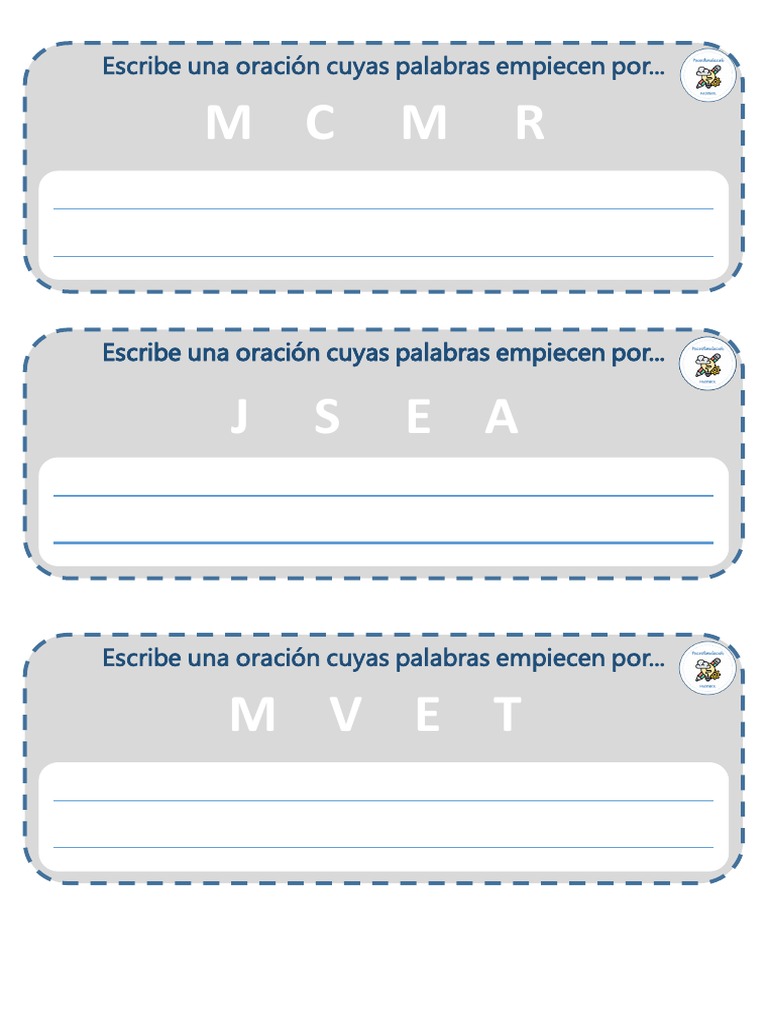 Escritura Creativa de Oraciones | PDF