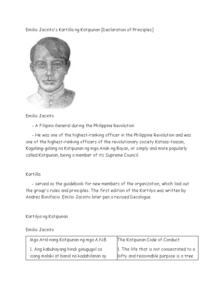 Emilio Jacinto | PDF | Philippines