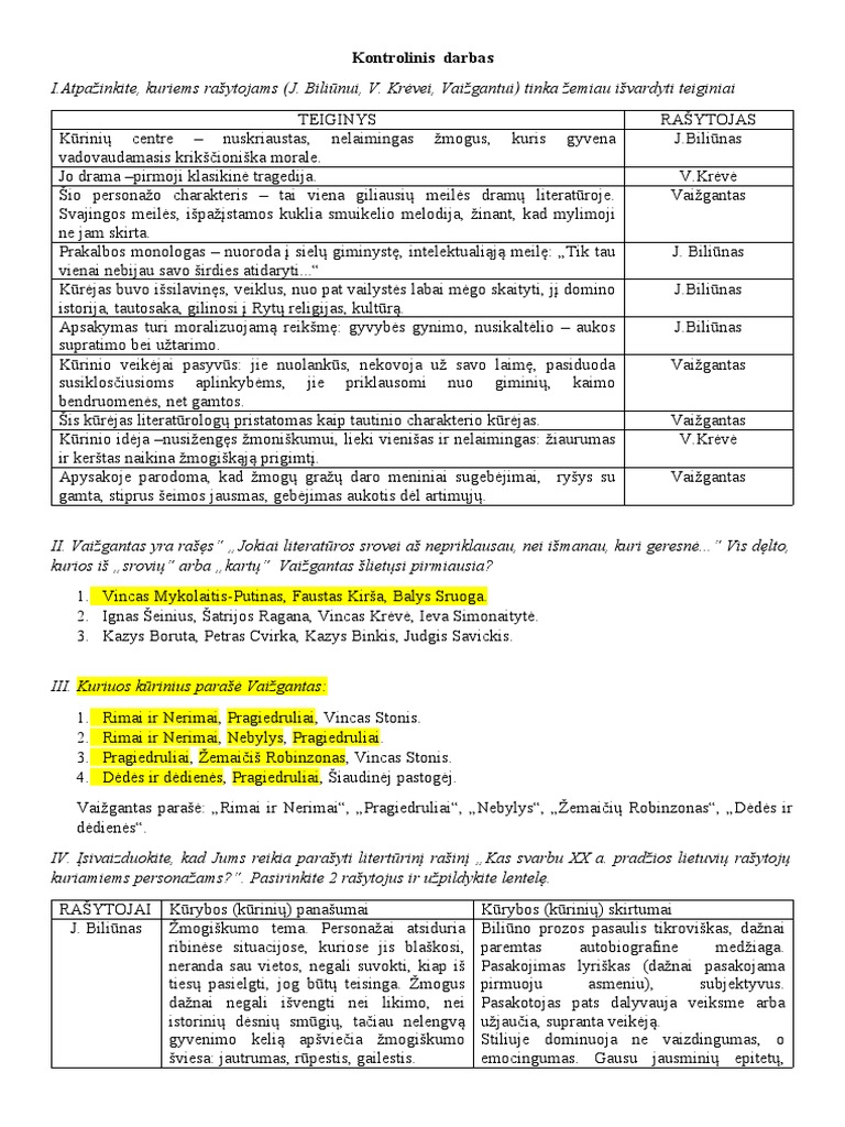 Baigiamasis Kontrolinis Darbas 2020 06 | PDF