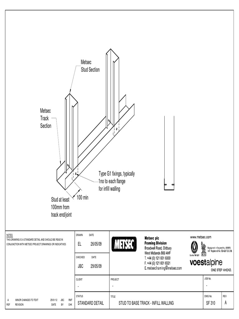 Metsec Framing Detail sf310 PDF | PDF