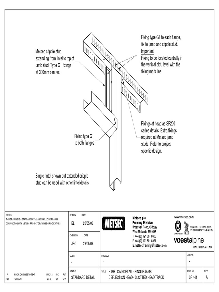 Metsec Framing Detail sf441 PDF | PDF