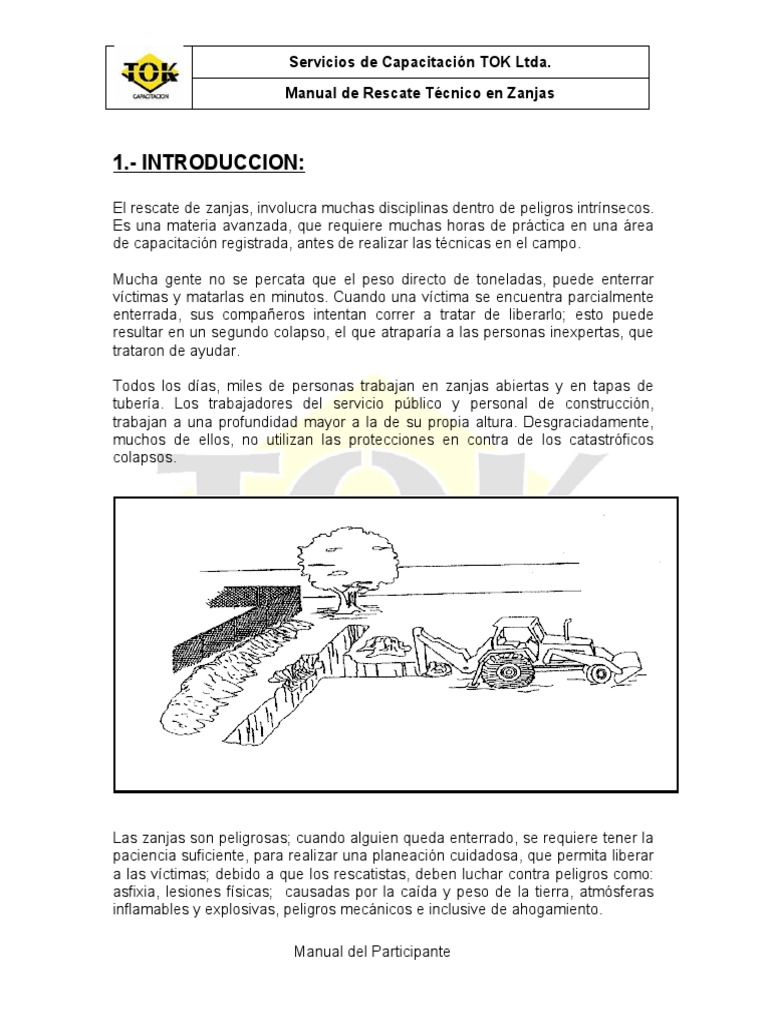 Rescate en Zanjas | PDF | Tornillo | Neumático