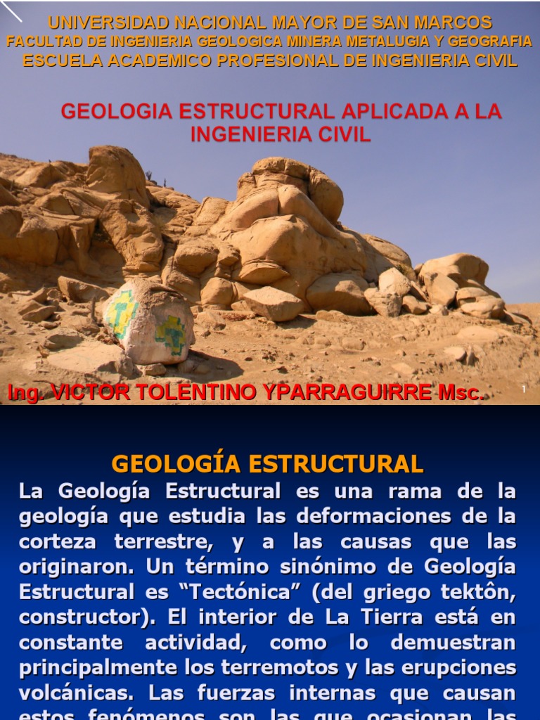 C 01a Geologia Estructural Aplicada A Ing. Civil | PDF | Estrato | Roca ...