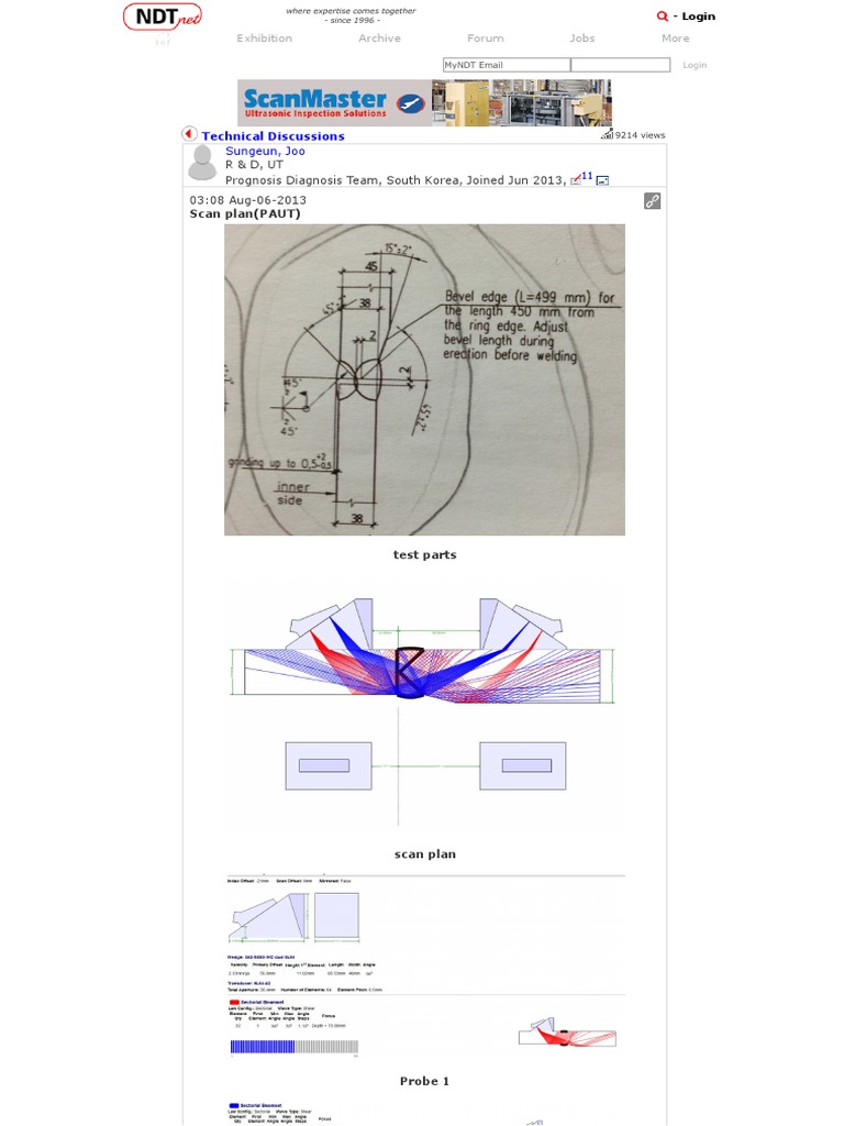Scan Plan (PAUT) For Taper Joints and K Welds | PDF | Applied And ...