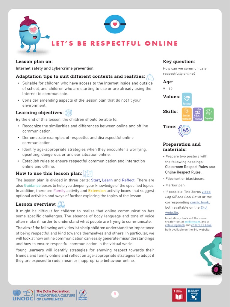 Online Respect: A Guide for Kids | PDF | Online And Offline | Cyberbullying