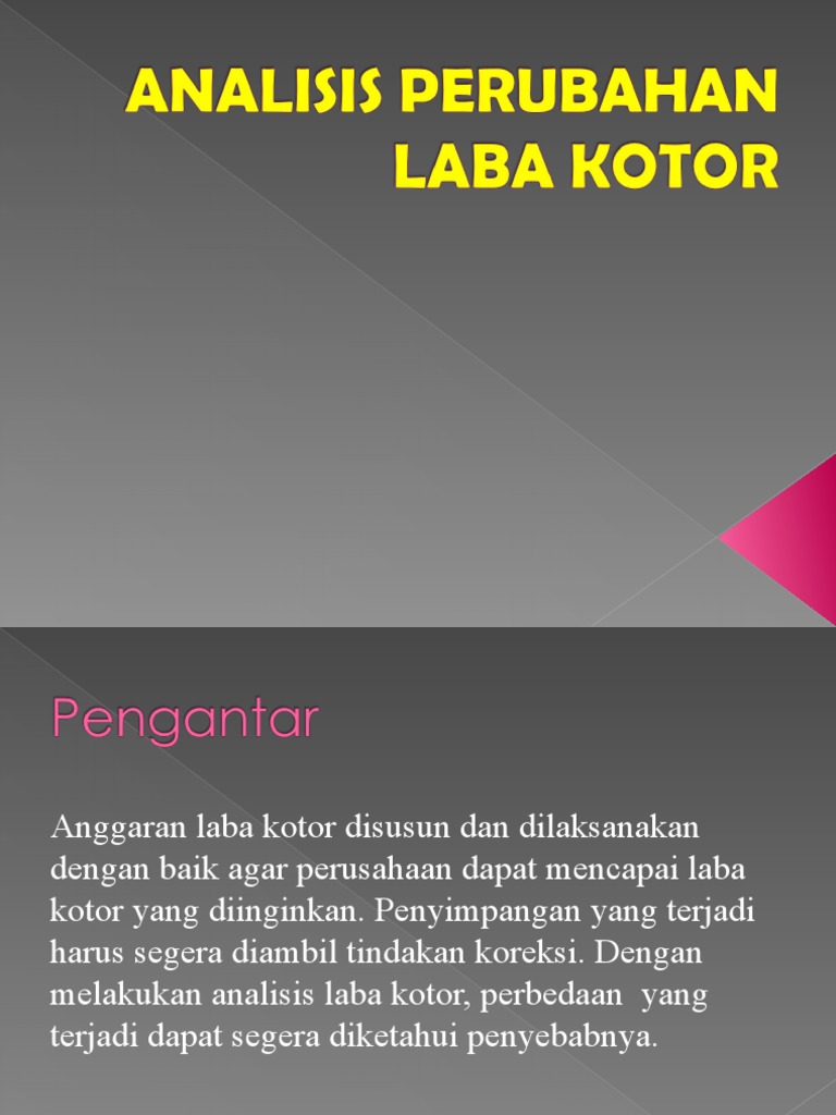 Analisis Laba Kotor | PDF