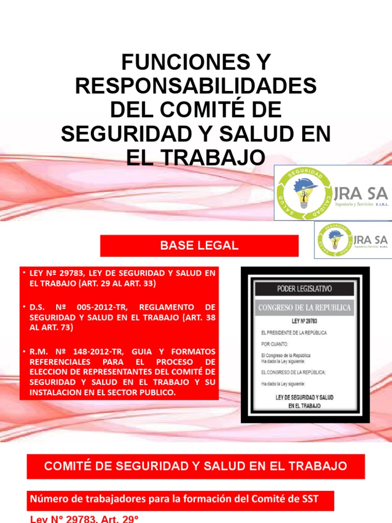Funciones del Comité de SST | PDF | Seguridad y salud ocupacional ...