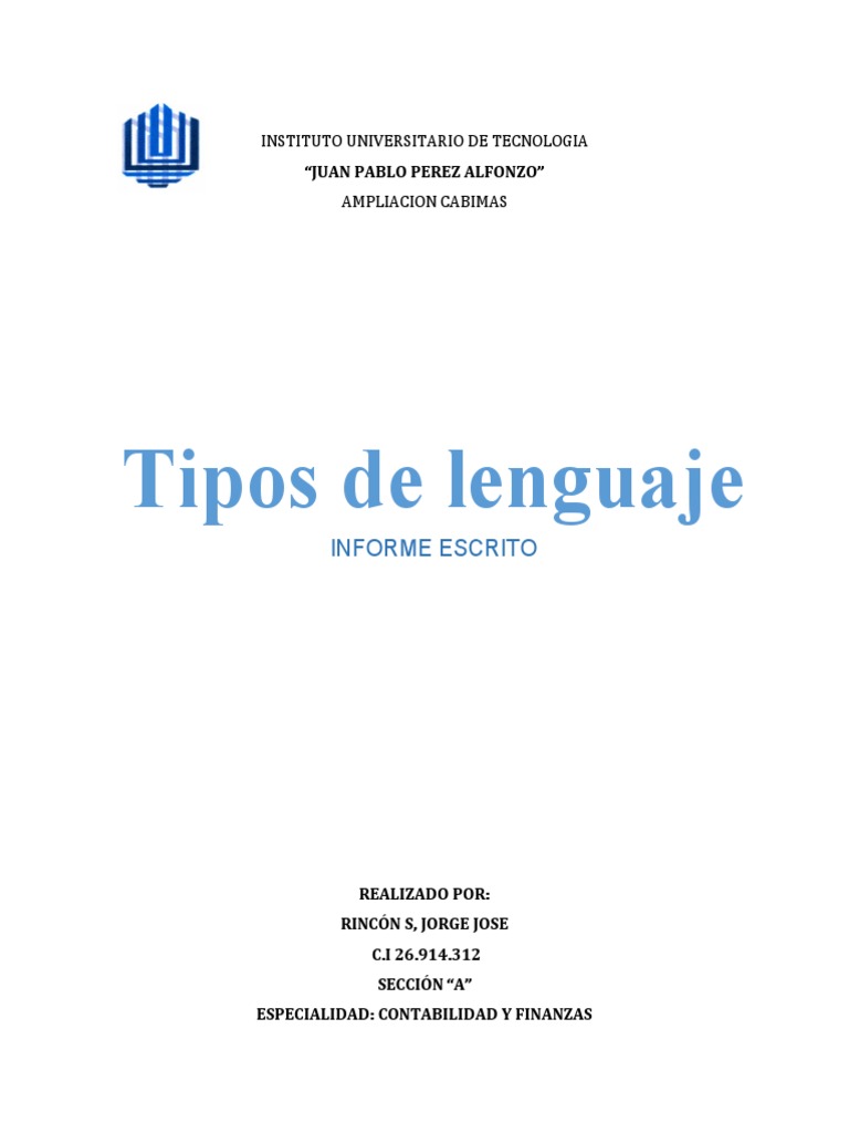 Tipos de Lenguaje y sus Usos | PDF | Comunicación no verbal | Habla