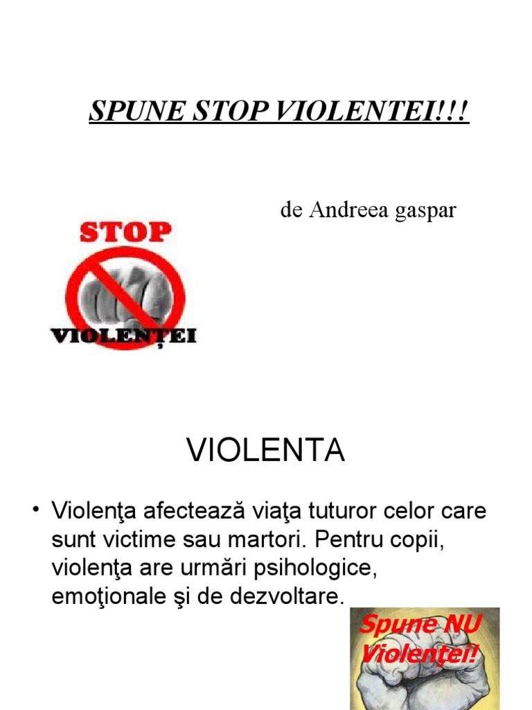 Spune Stop Violentei | PDF