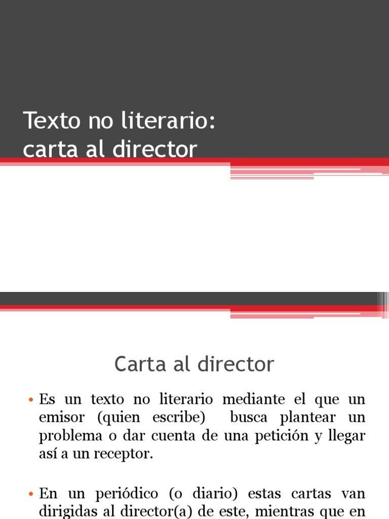 Estructura y definición de carta al director | PDF