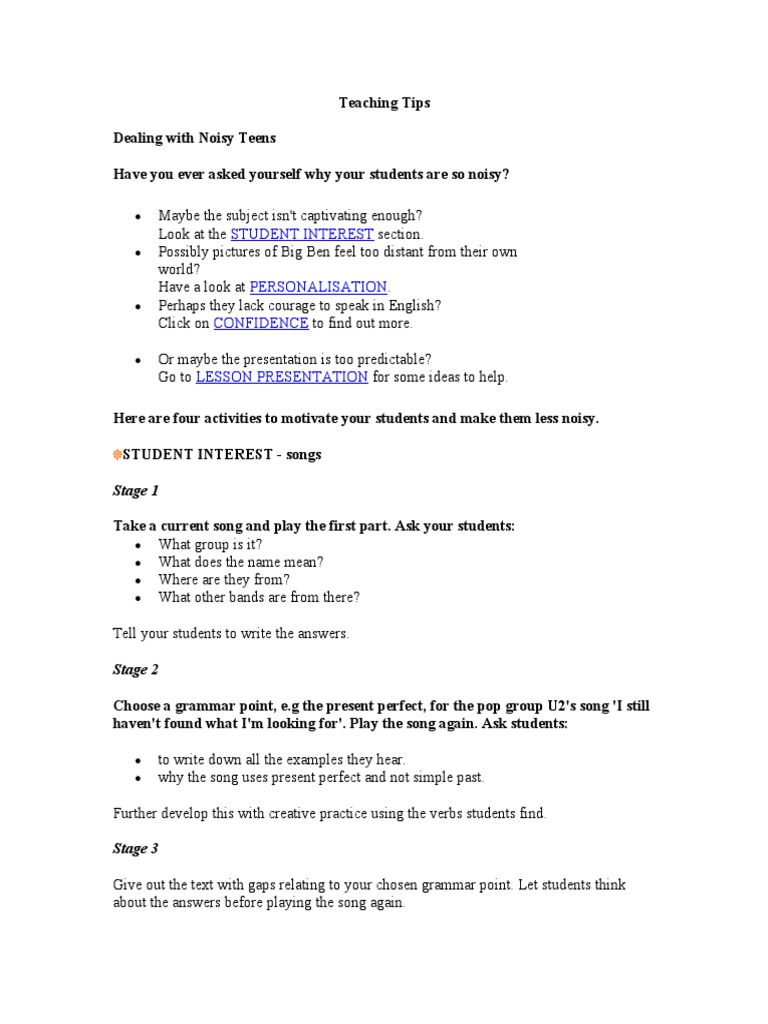 Student Interest: Stage 1 | Download Free PDF | English Language ...
