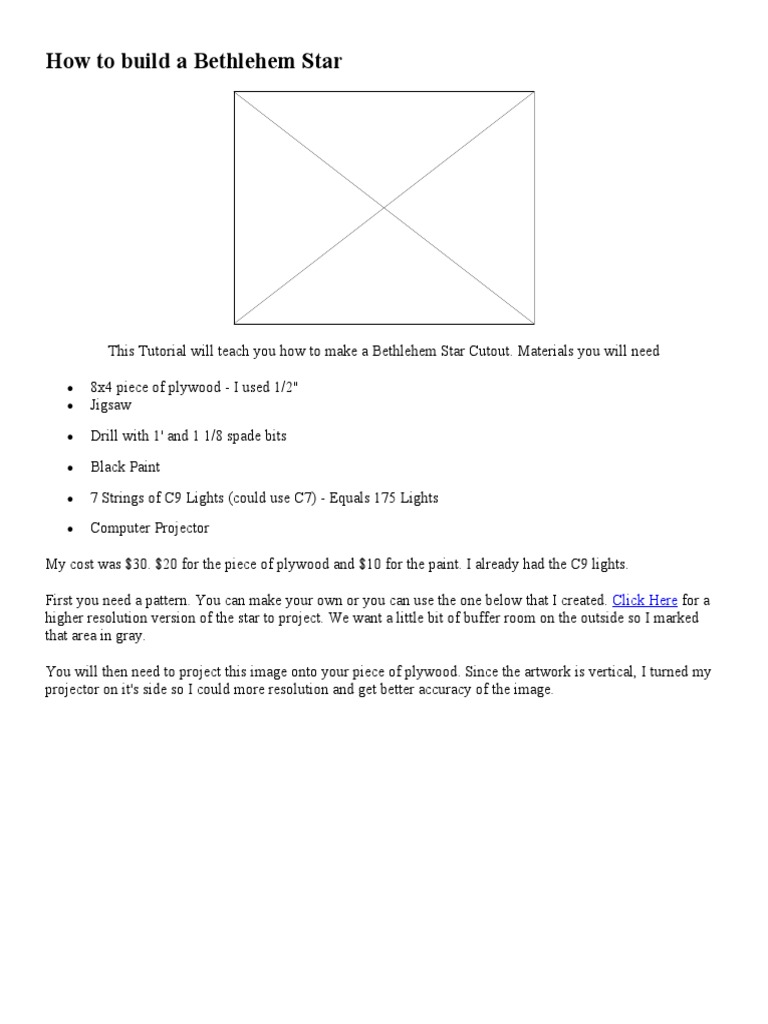 DIY Bethlehem Star Craft Guide | PDF | Manufactured Goods