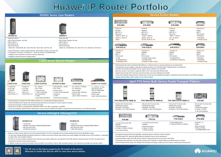 Huawei Router Portfolio Overview | PDF | Quality Of Service ...