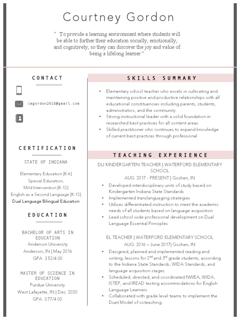 Purdue Resume | Download Free PDF | Teaching | Education Theory