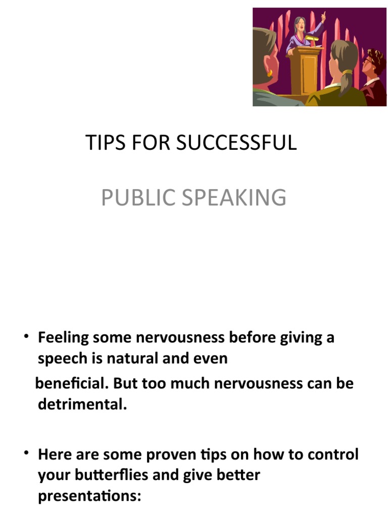 Tips For Successful Public Speaking | PDF | Public Speaking | Anxiety