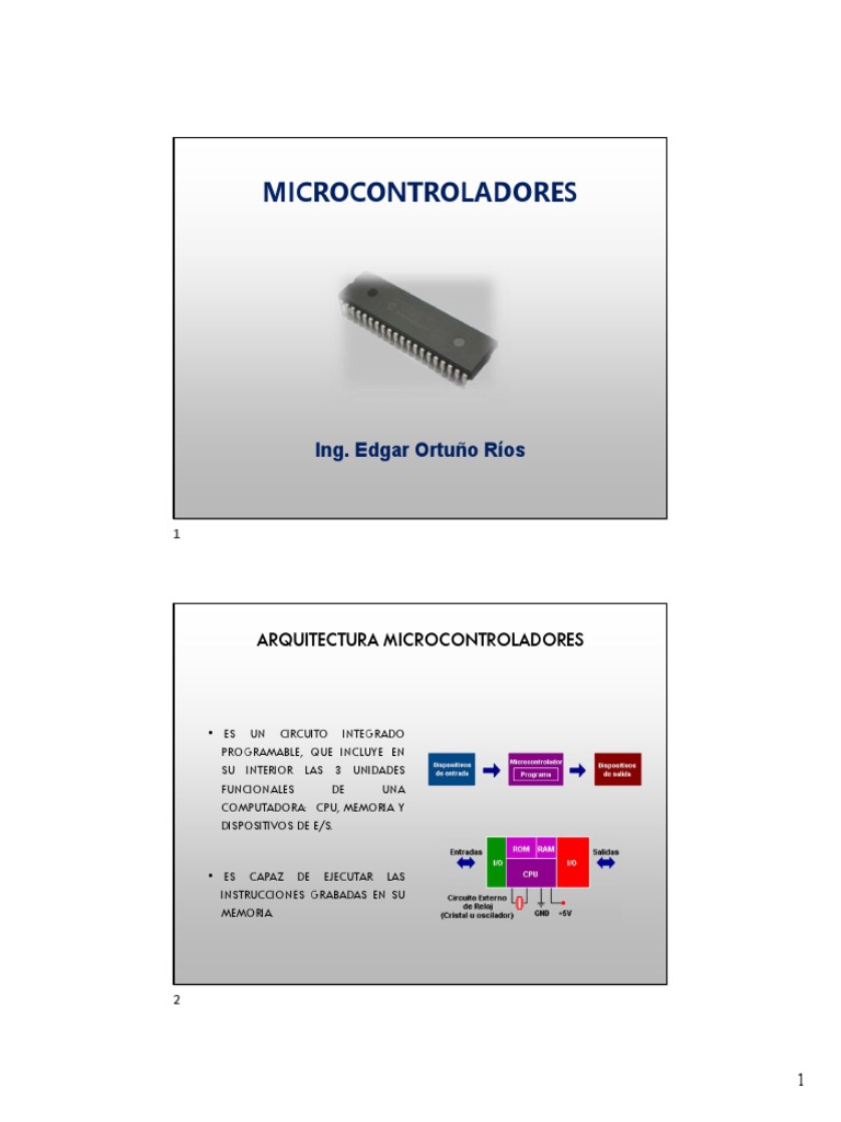 Tema 1 Microcontroladores | PDF | Microcontrolador | Memoria de sólo ...