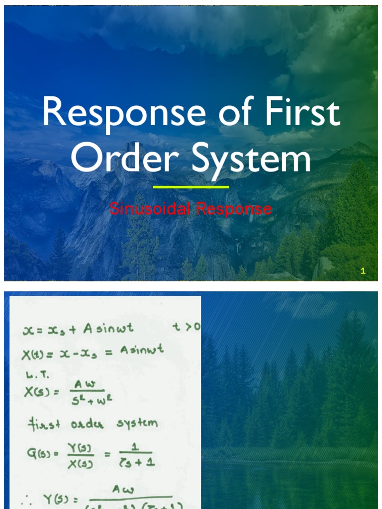Response of First Order System | PDF