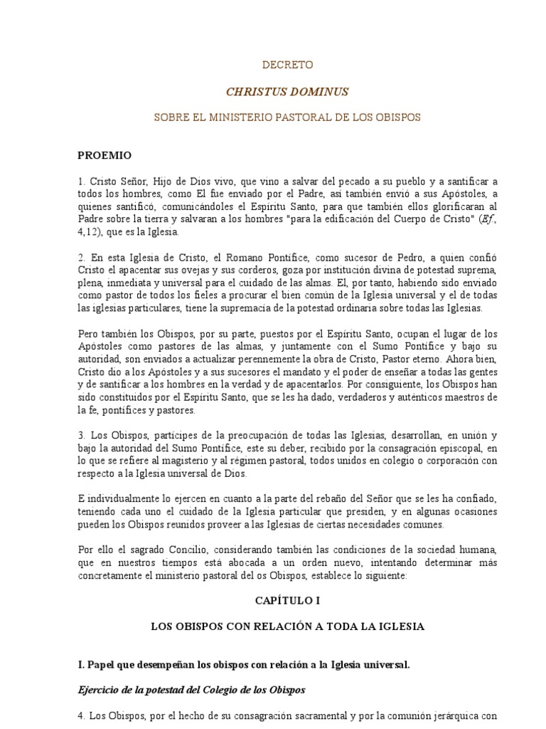 Christus Dominus | PDF