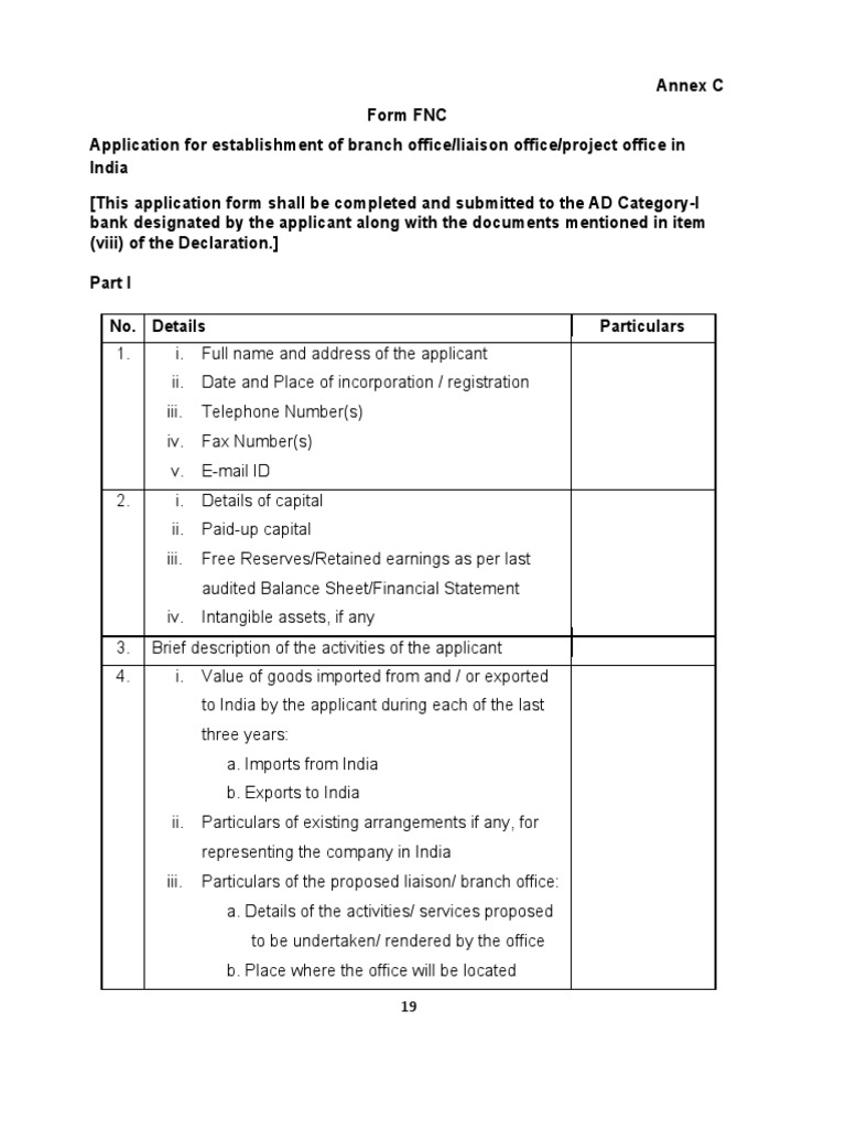 Annex C FNC Form | PDF | Notary Public | Banks