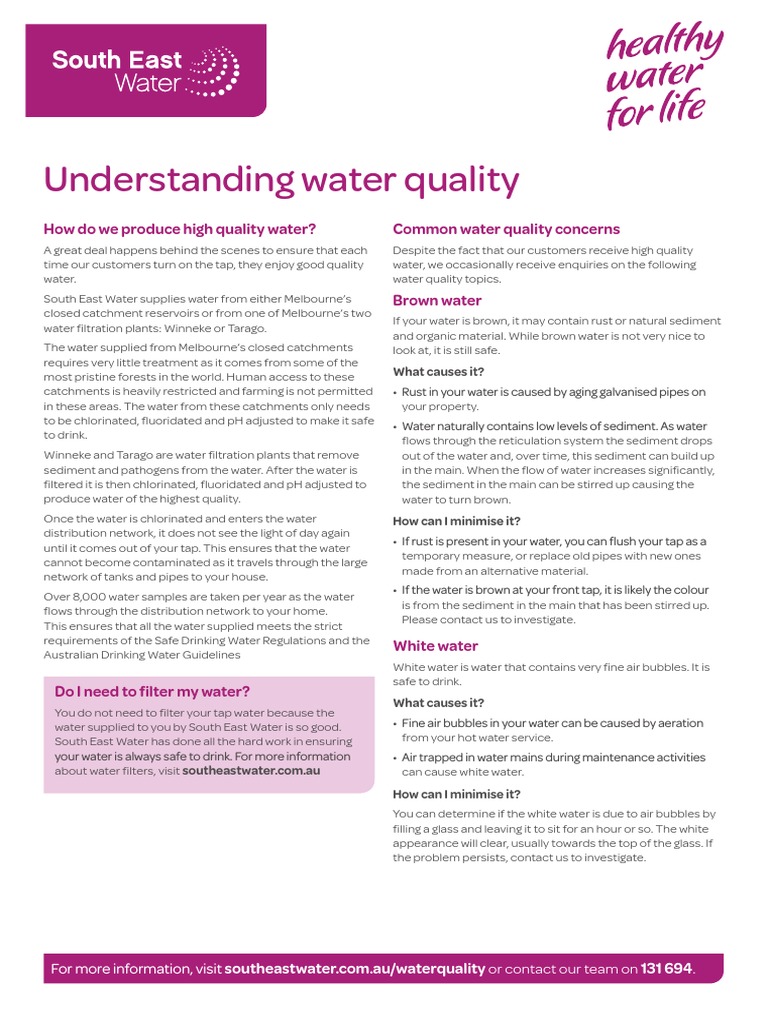 Understanding Water Quality: How Do We Produce High Quality Water ...