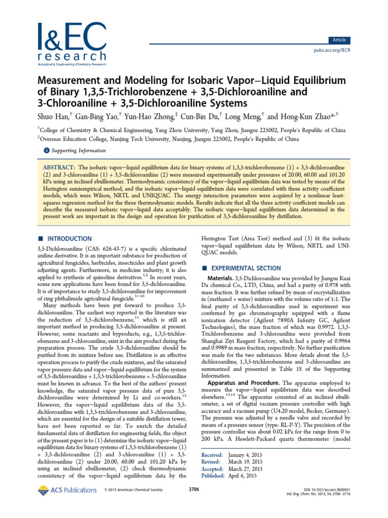 Isobarica NRTL, Wilson, Uniquac | PDF | Gas Chromatography | Thermodynamics