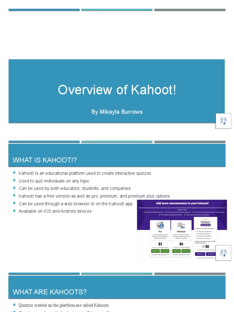 Kahoot! Overview and Usage Guide | PDF