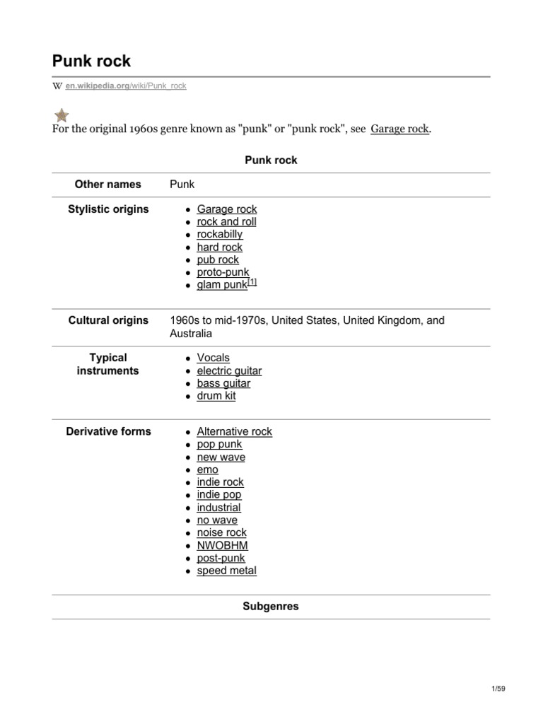 Punk Rock: A DIY Revolution in Sound and Subculture | PDF | Punk Rock ...