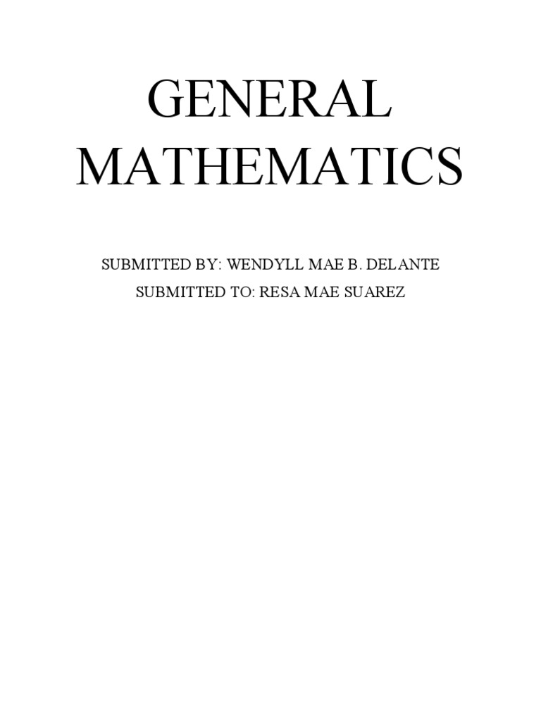 General Mathematics | PDF