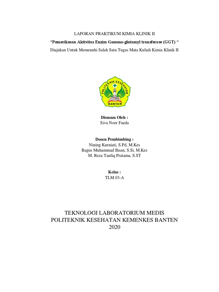 Pemeriksaan Aktivitas Enzim Gamma-Glutamyl Transferase (GGT) | PDF