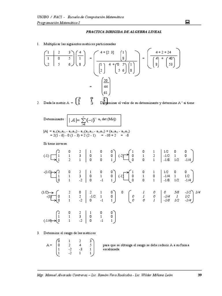 Capitulo Ii-2 | PDF | Matriz (Matemáticas) | Valores propios y vectores ...