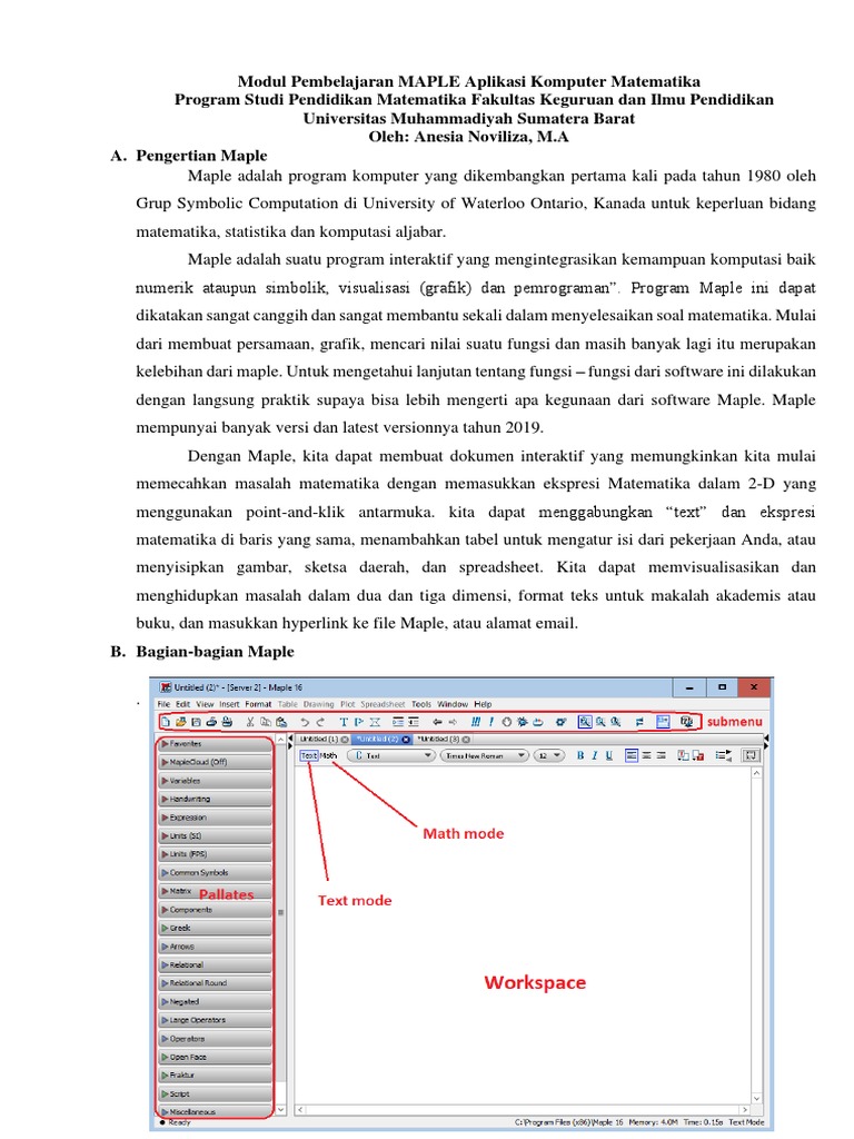 Modul Pembelajaran Maple | PDF