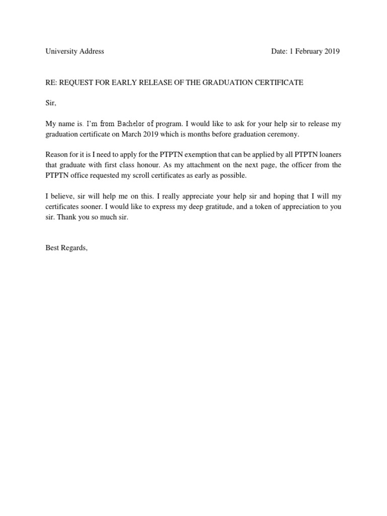 Early Release Cert Letter PDF | PDF