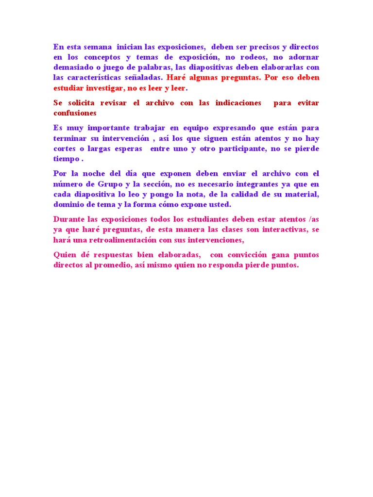 Neuropsicologia Leer Indicaciones para Exposiciones | PDF