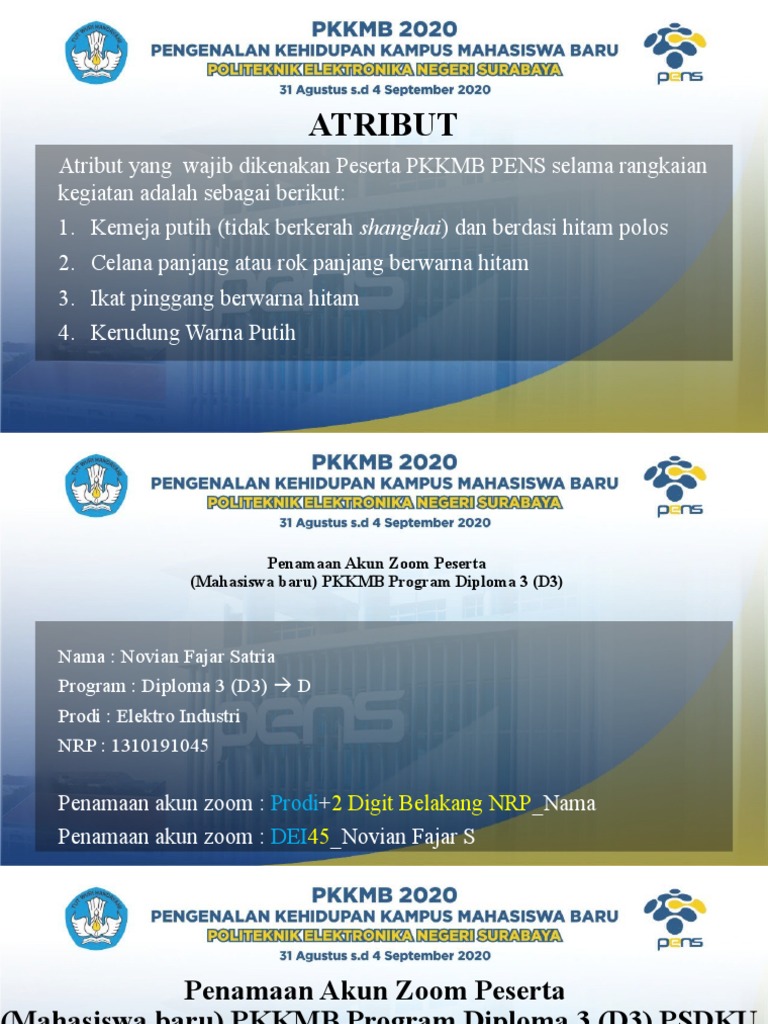 Revisi PERATURAN DAN TATA TERTIB PKKMB | PDF