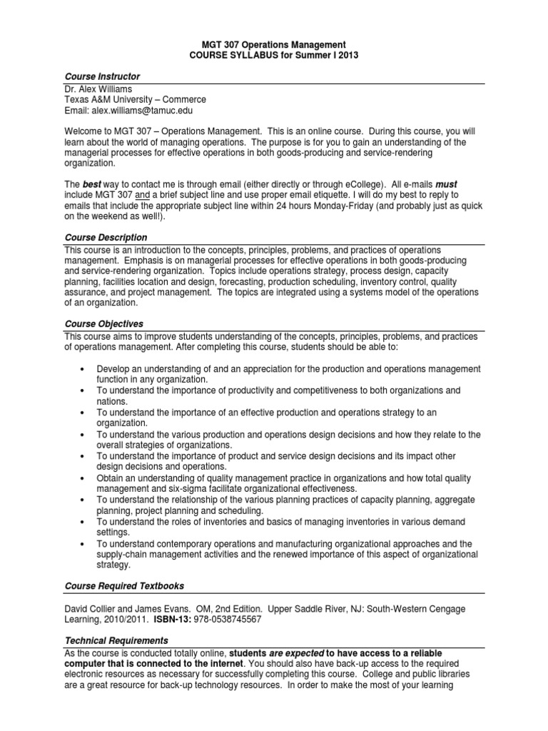 Production and Operation Management | PDF | Quiz | Test (Assessment)