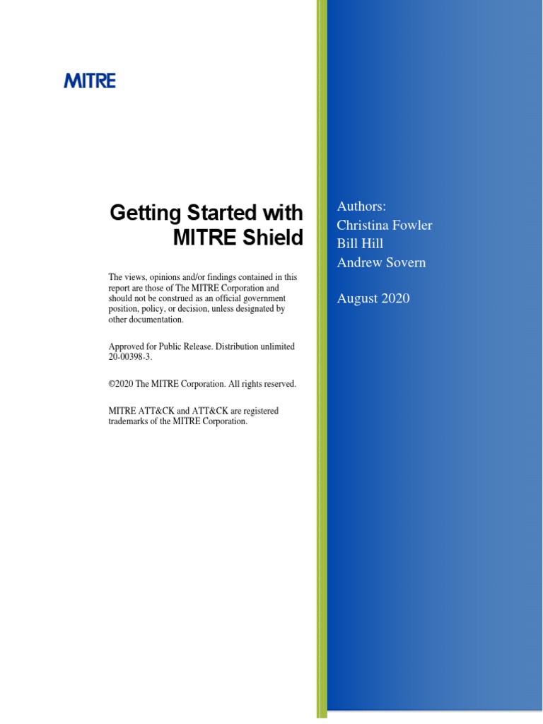 Getting Started With Mitre Shield Pdf Phishing Malware