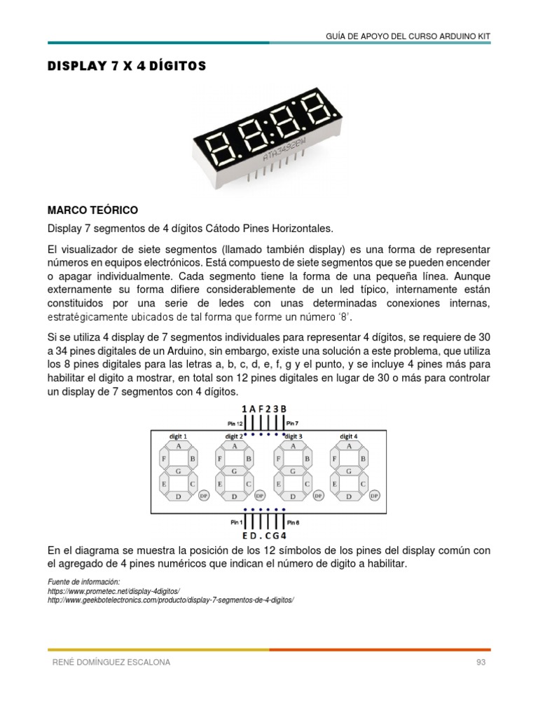 20 Display 7 Segmentos X 4 Dígitos | PDF | Tecnología de medios ...