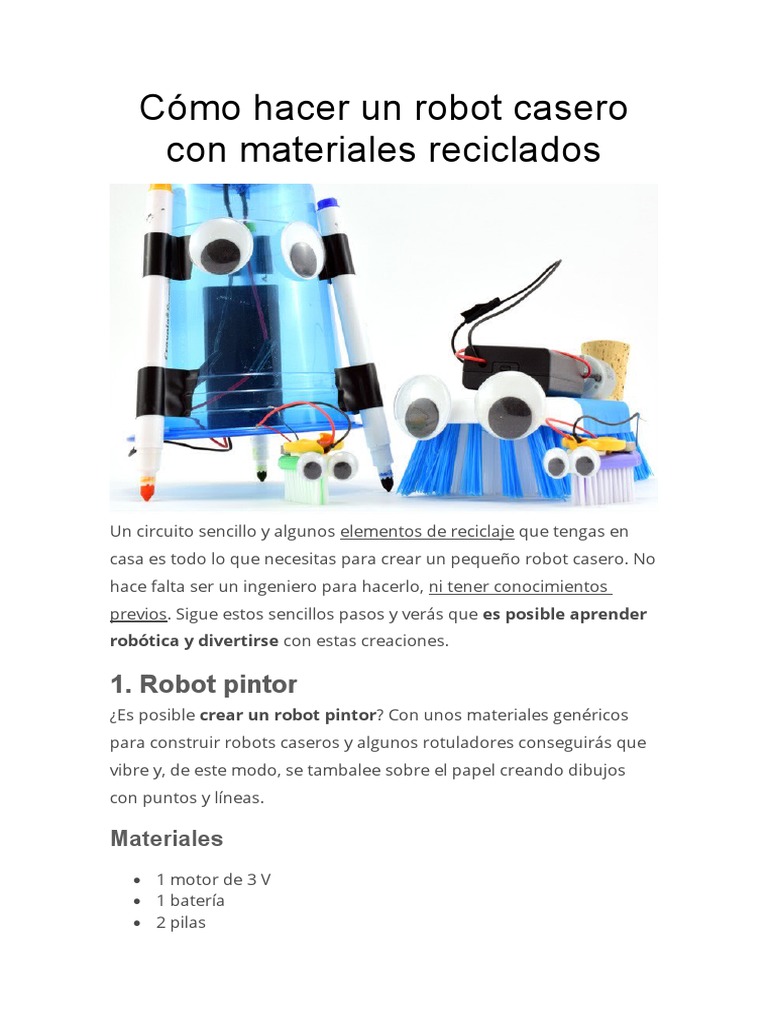 Haz Un Robot Con Objetos Reciclados Robot Mediano Naranja Duda Hecho A