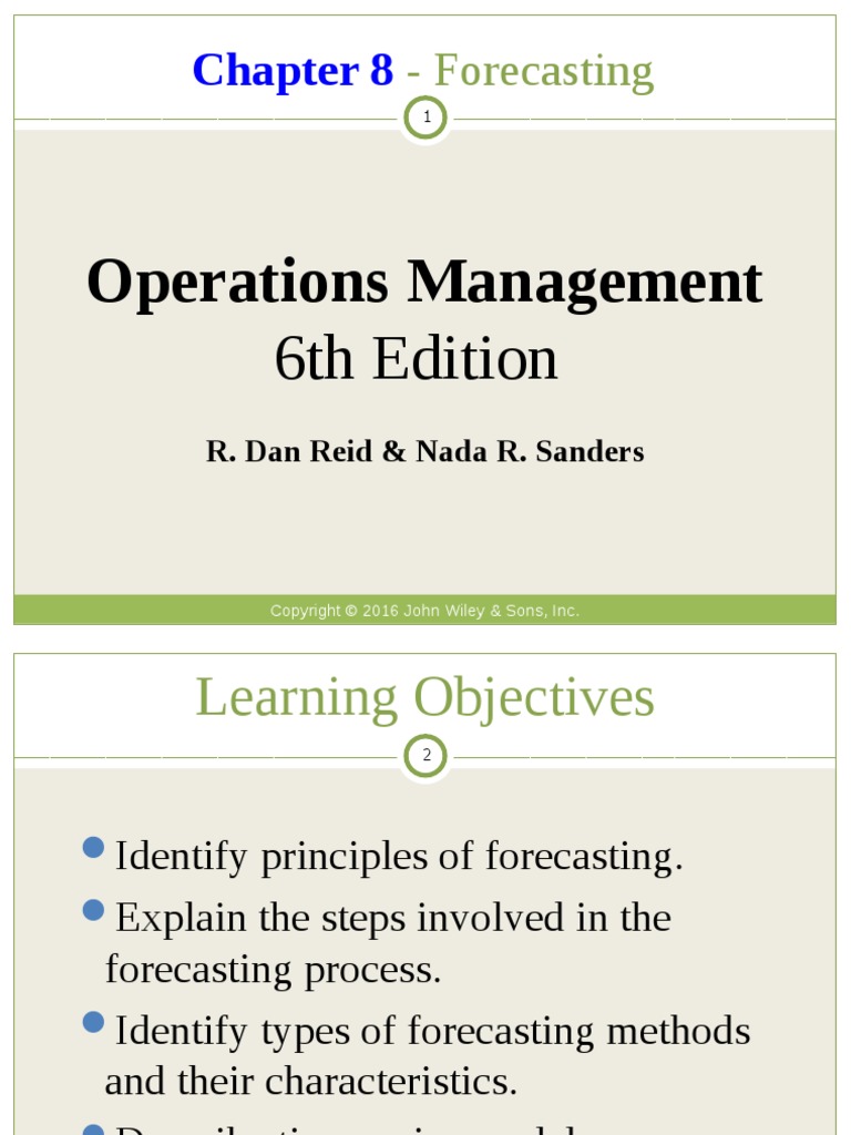 Chapter 8 Forecasting Pdf Forecasting Errors And Residuals