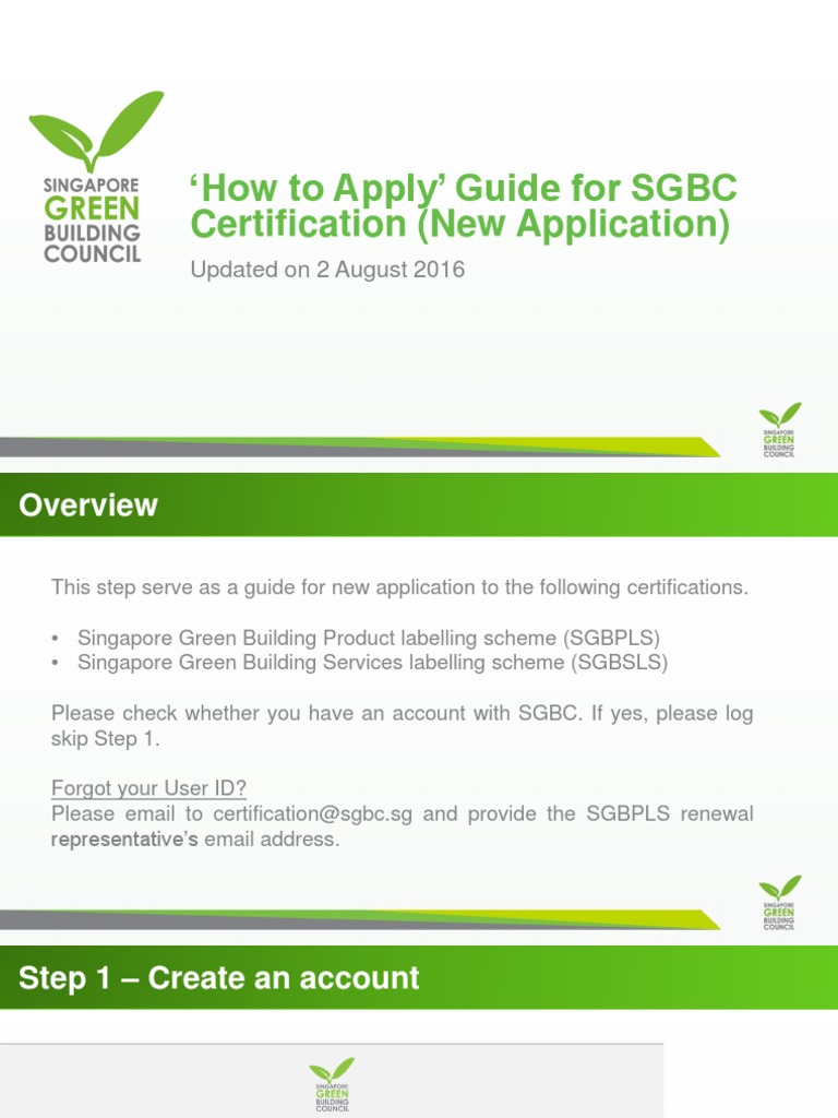 How To Apply Guide - SGBC Certification (New) | PDF | Online Services ...