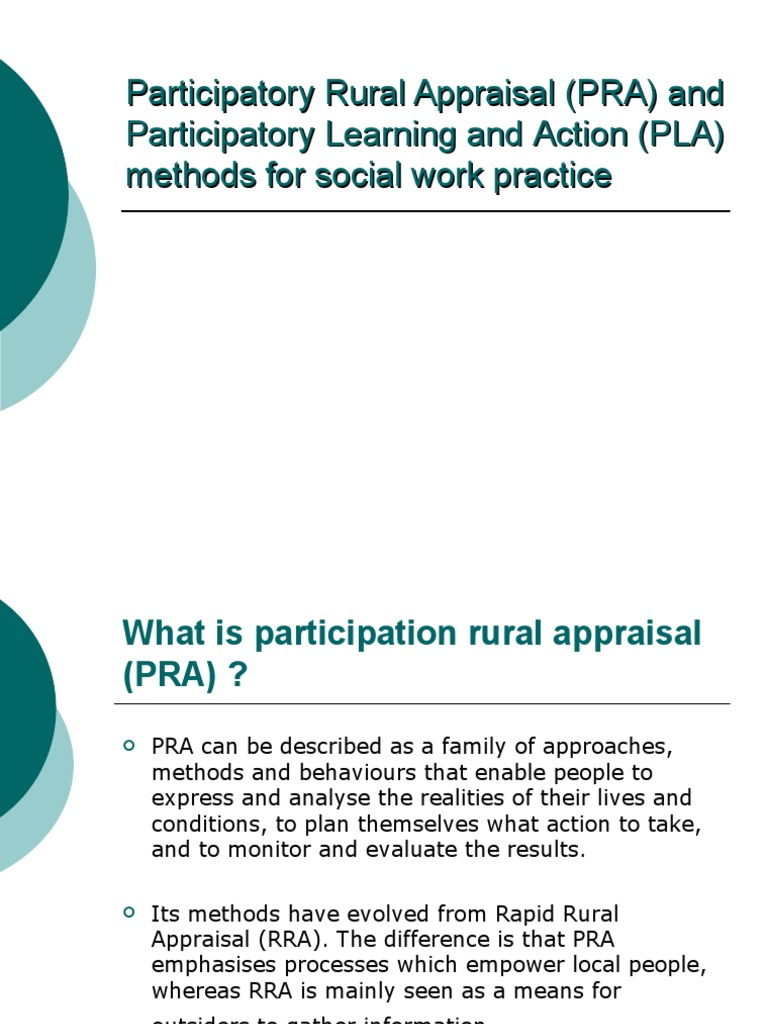 Participatory Rural Appraisal (PRA) and | PDF | Cognition
